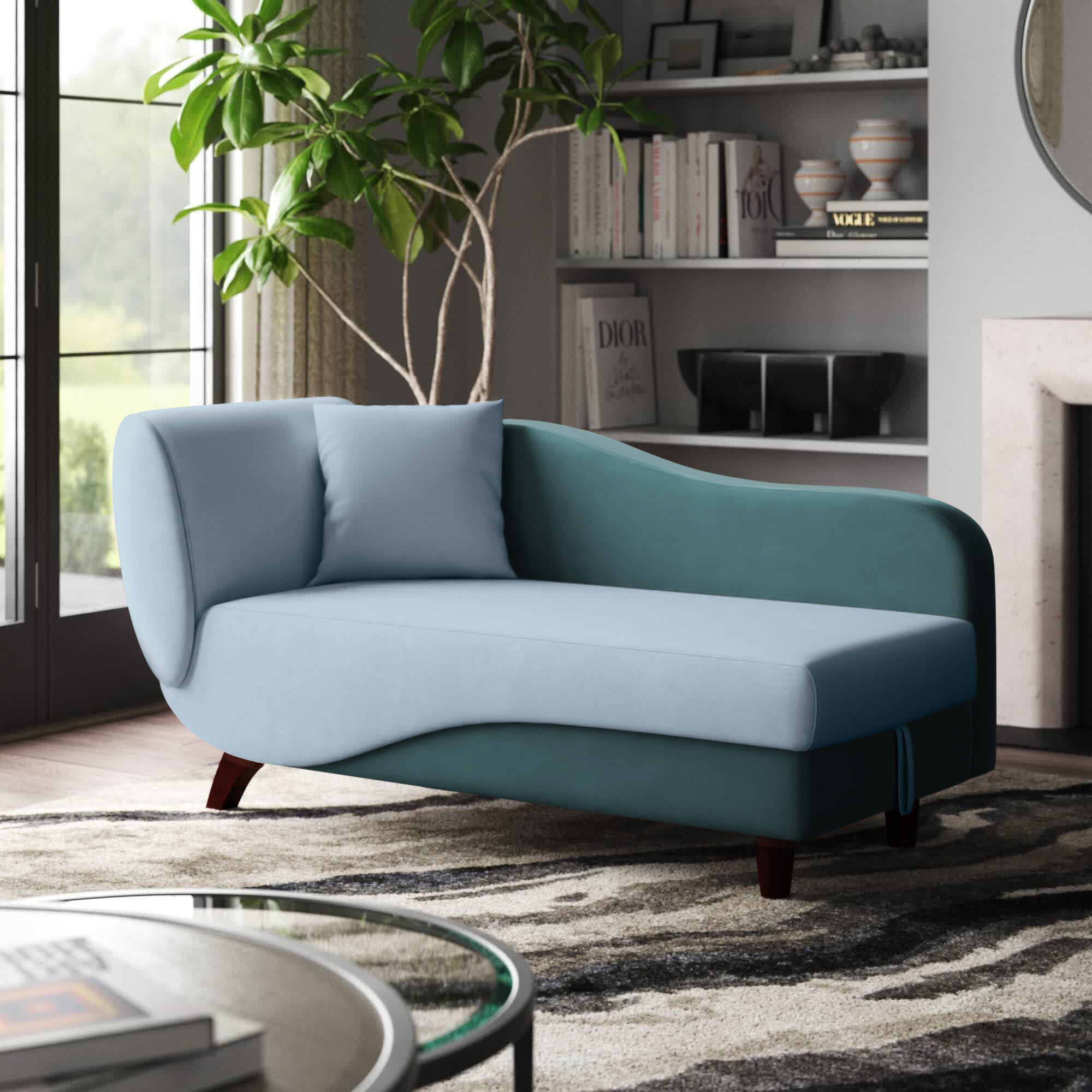Mercury Row Teen Gaven Armless Reclining Foam Chaise Lounge with Storage Reviews Wayfair